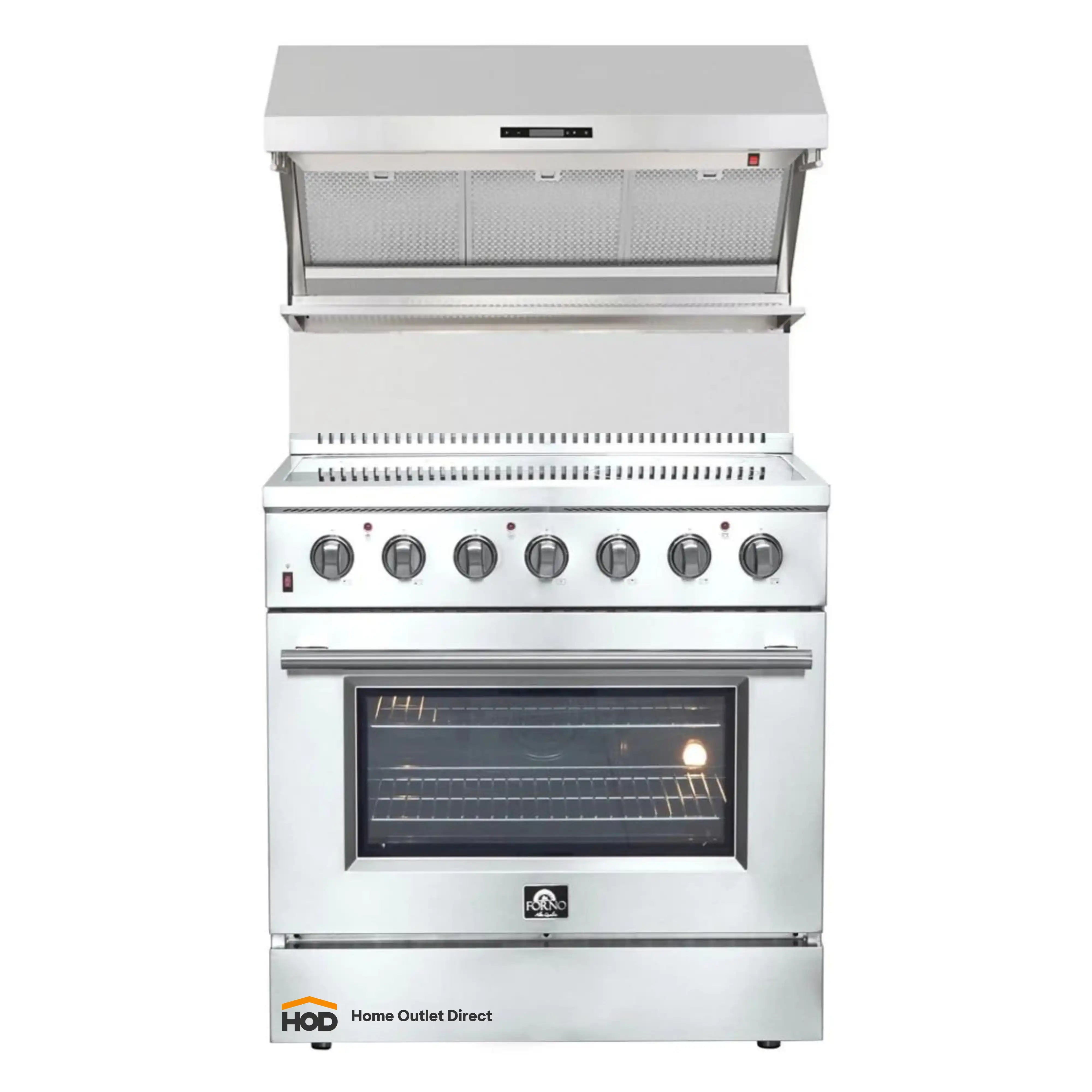 Forno 2-Piece Appliance Package - 36-Inch Electric Range and Wall Moun