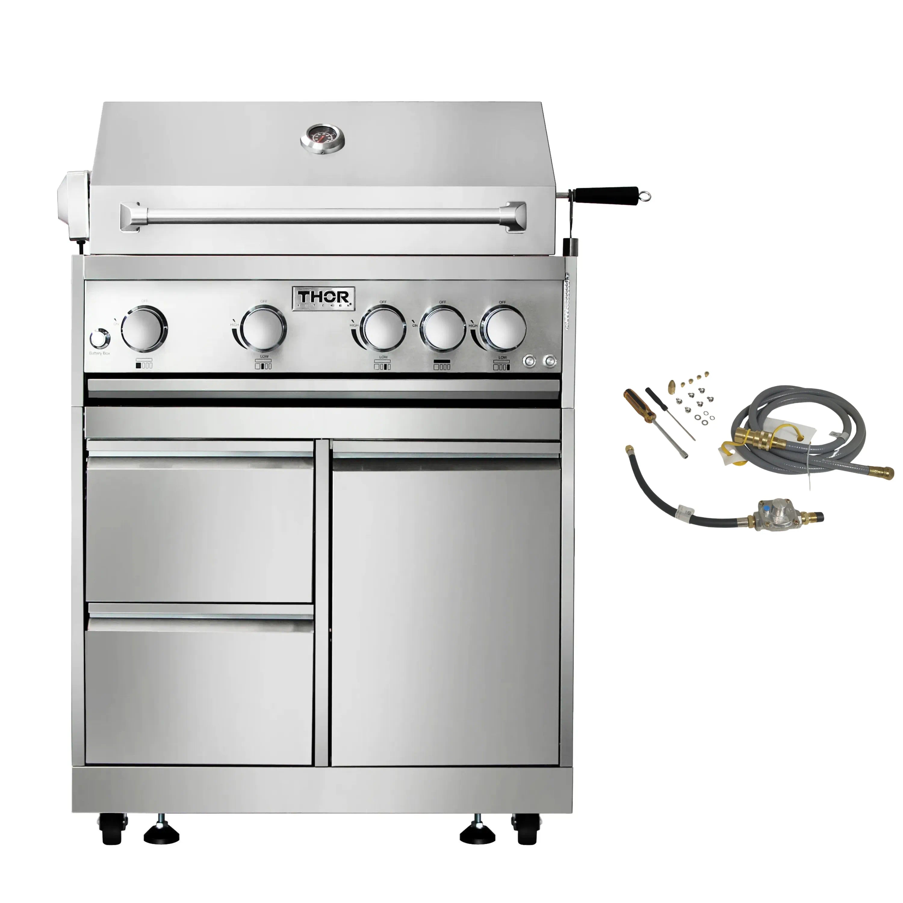 Thor Kitchen Outdoor Kitchen 2-Piece Natural Gas Grill Package