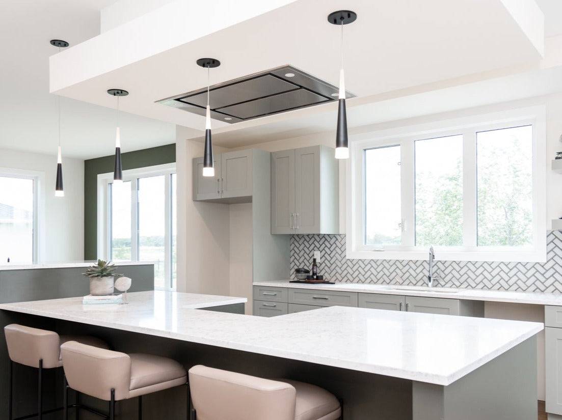 Victory Sky 600 CFM Recessed Ceiling Mount Range Hood in Stainless Ste