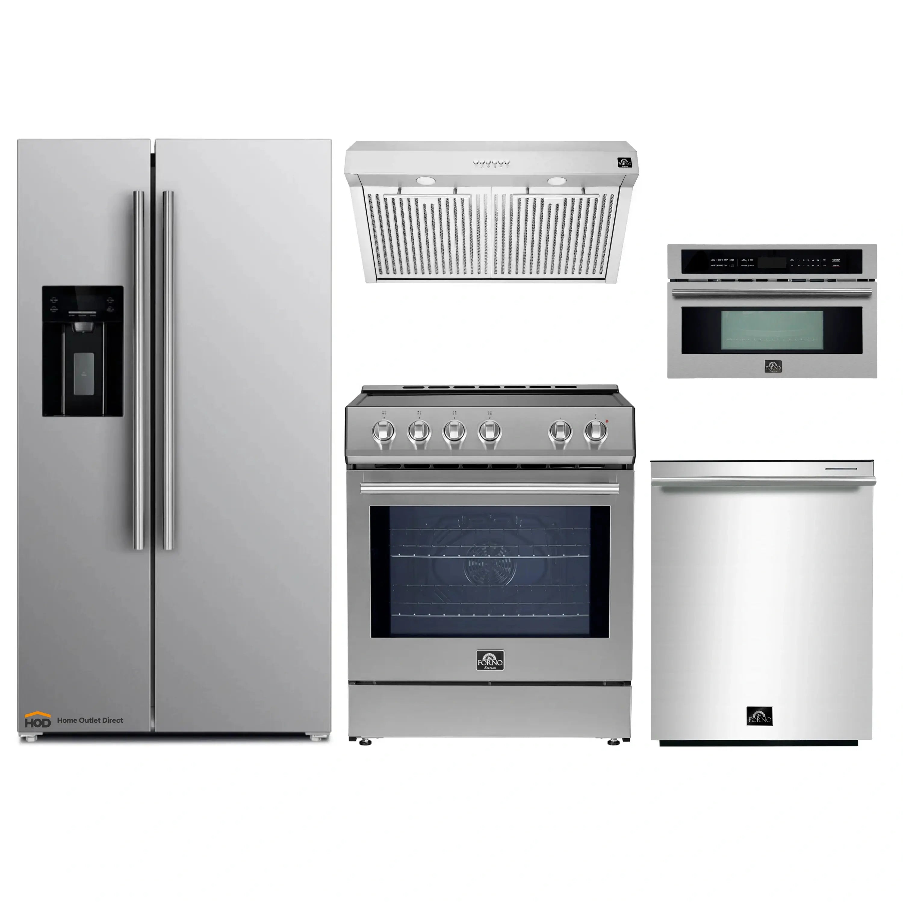 Forno 5-Piece Appliance Package - 30-Inch Induction Range, Under Cabin