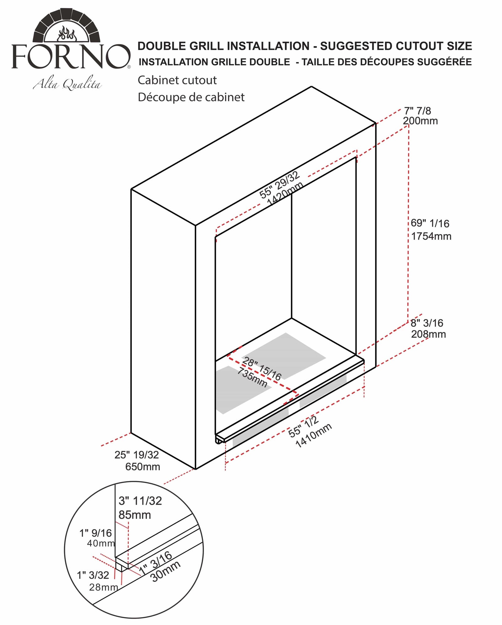 Forno 60-Inch Maderno 2-Piece Convertible Built-In Refrigerator/Freeze