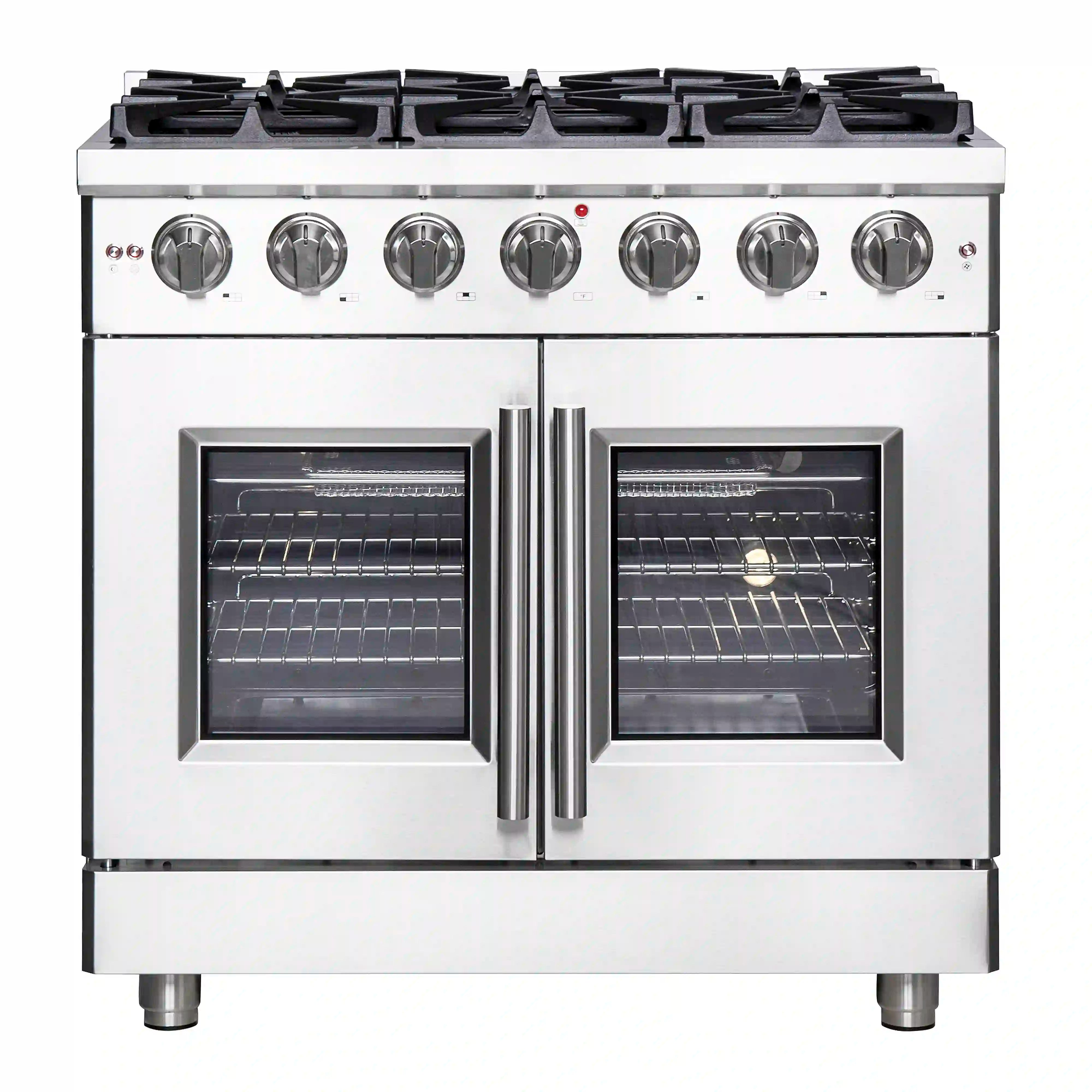 Forno Massimo 36-Inch French Door Gas Range in Stainless Steel (FFSGS6