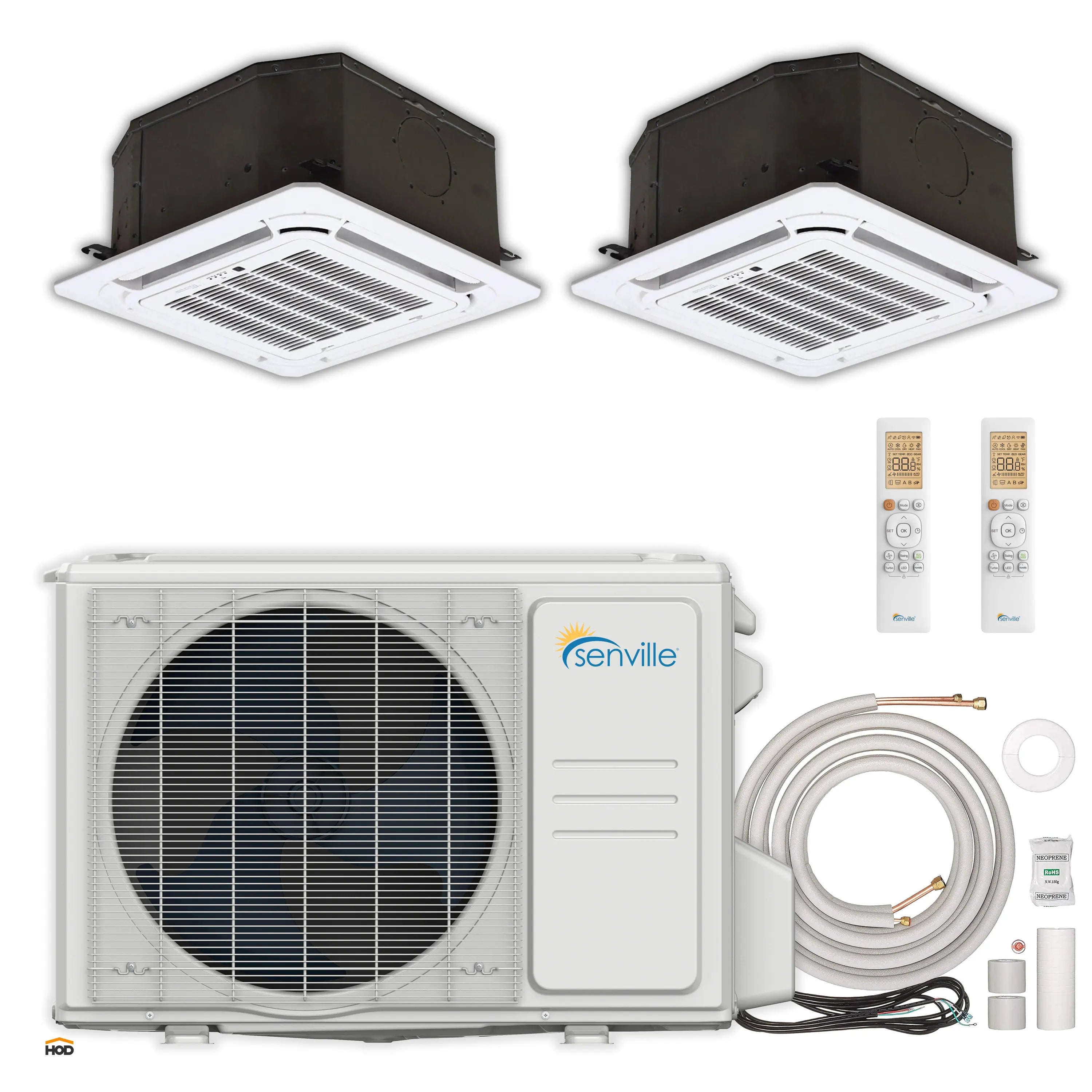 Mini Splits with Ceiling Cassette Air Handlers