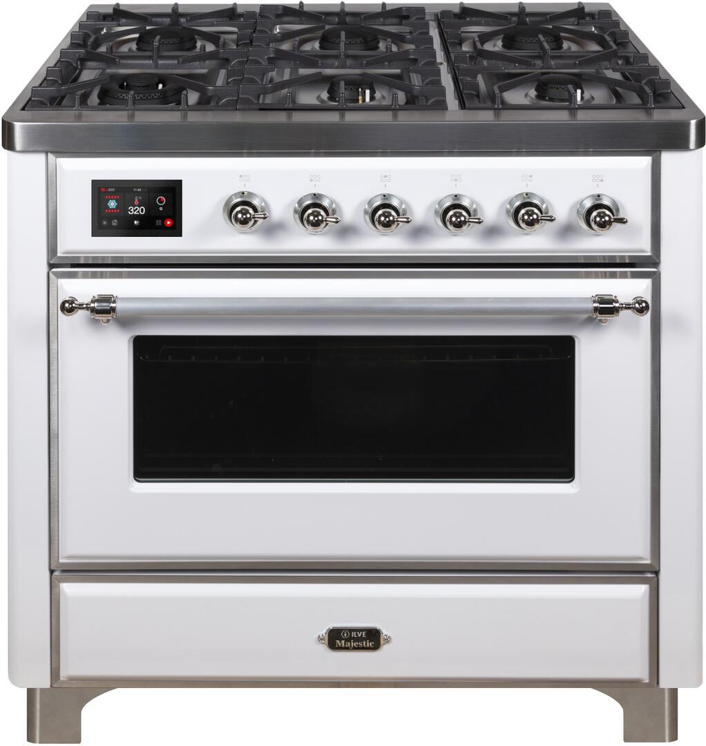 ILVE 36-Inch Majestic II Dual Fuel Range with 6 Burners and Removable